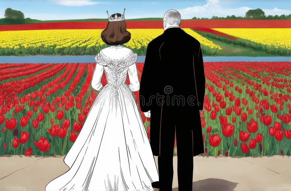Backside Cartoon King and Queen of the Netherlands Stock Illustration ...