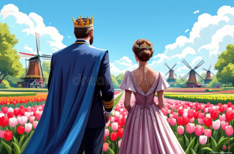 Backside Cartoon King and Queen of the Netherlands Stock Illustration ...