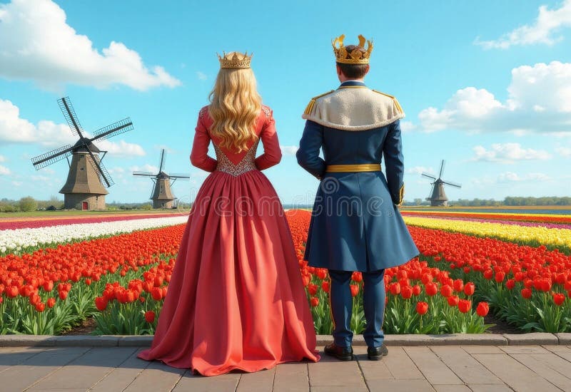 Backside Cartoon King and Queen of the Netherlands Stock Illustration ...