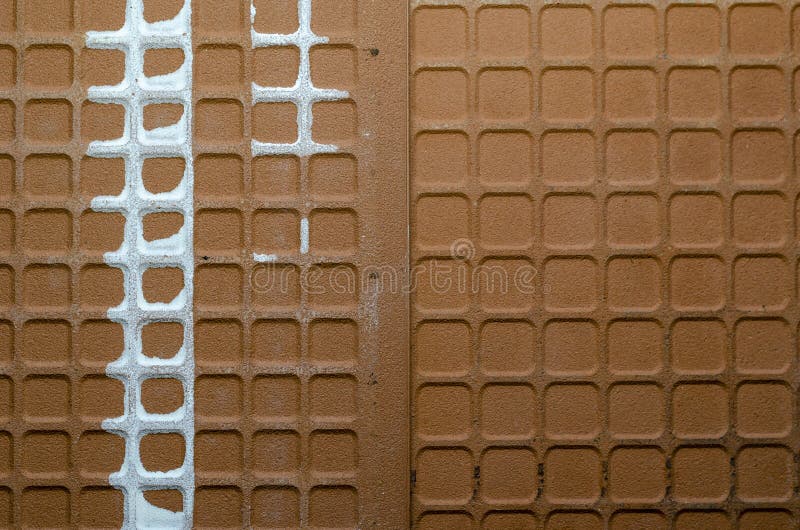 Backside of Ceramic Tiles with White Engobe Paste Stock Photo - Image ...