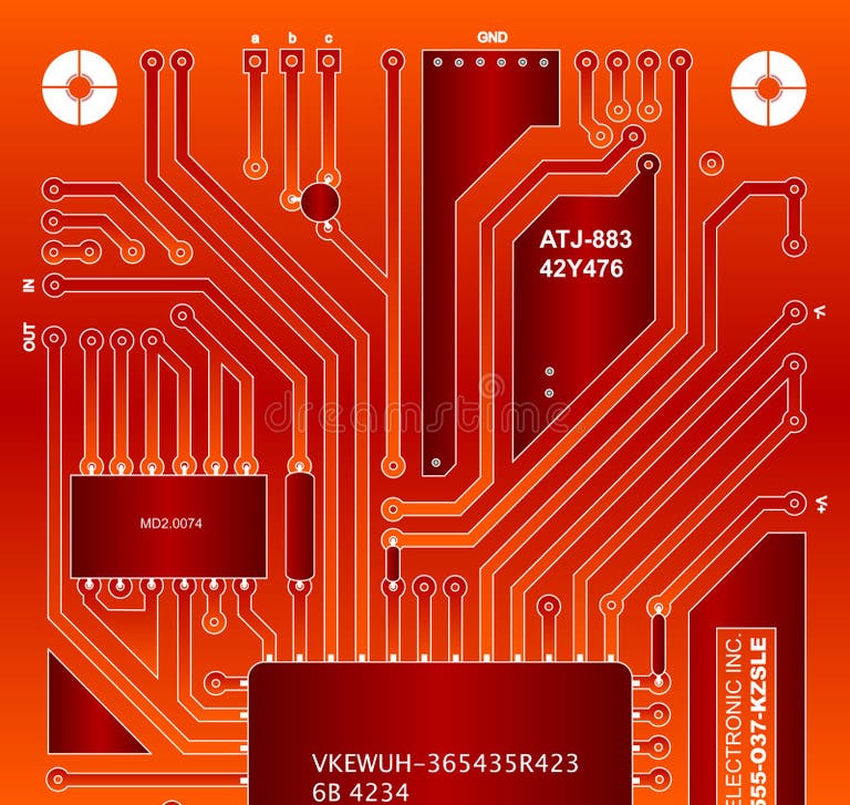 Backside circuit board stock illustration. Illustration of device - 1697996