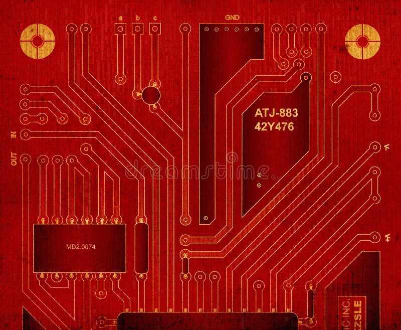 Backside circuit board stock illustration. Illustration of microchip ...
