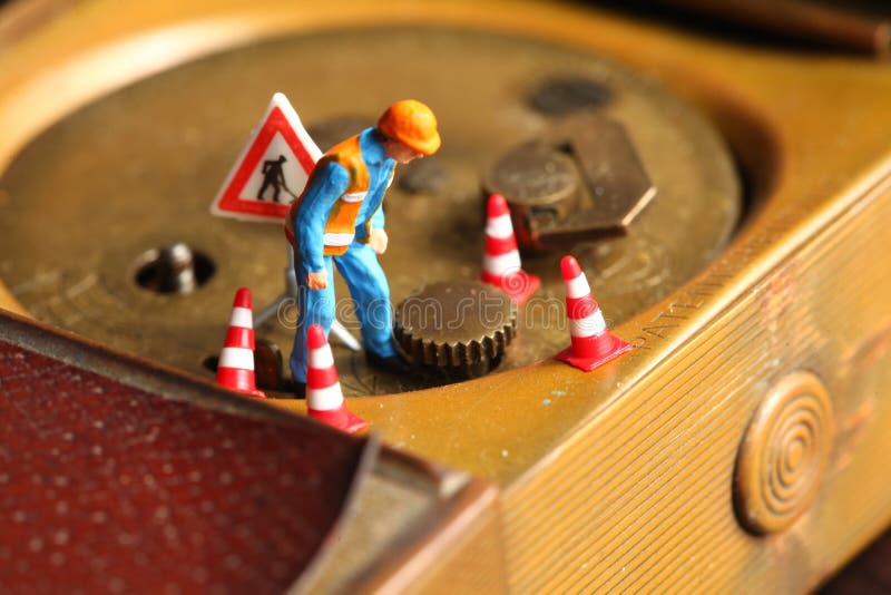 Backside of clock. stock photo. Image of broken, idea - 107104256