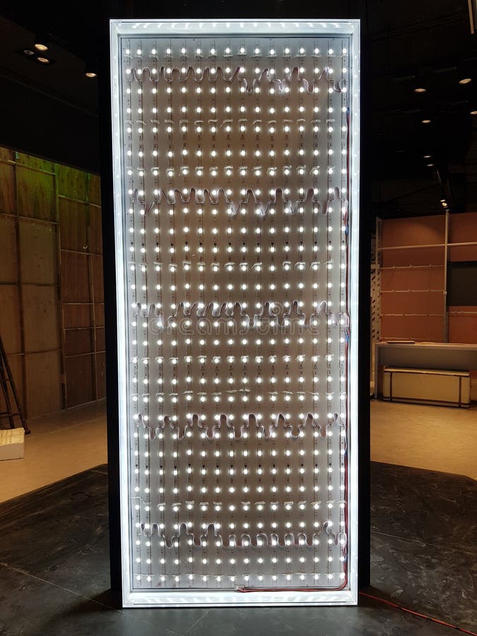 Backside of LED Display Screen Box on the Wall Stock Image - Image of ...