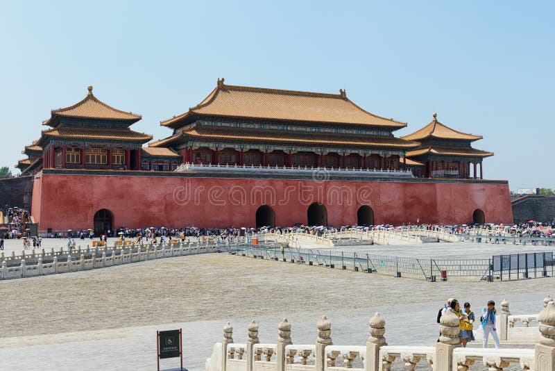 Backside of the Meridian Gate Stock Photo - Image of china, dynasty ...