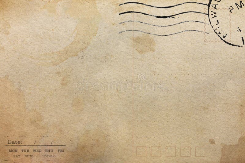 Backside of old postcard stock image. Image of beige - 269796001