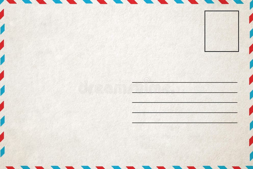 Backside of Old Postcard with Stains Stock Illustration - Illustration ...