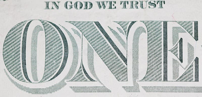 Backside of One Dollar Bill. Stock Image - Image of amount, paper ...