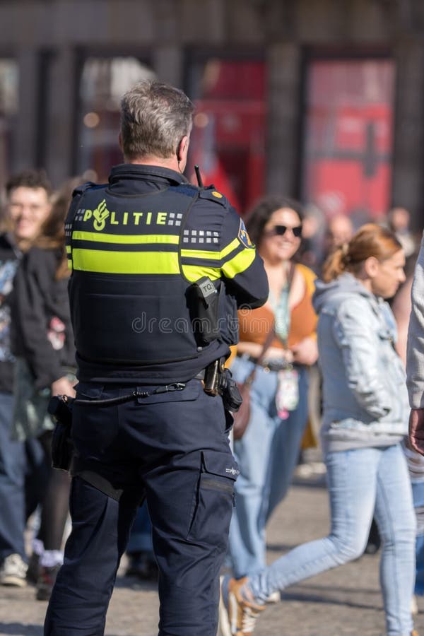 Backside Police Man at Amsterdam the Netherlands 7-10-2024 Editorial ...