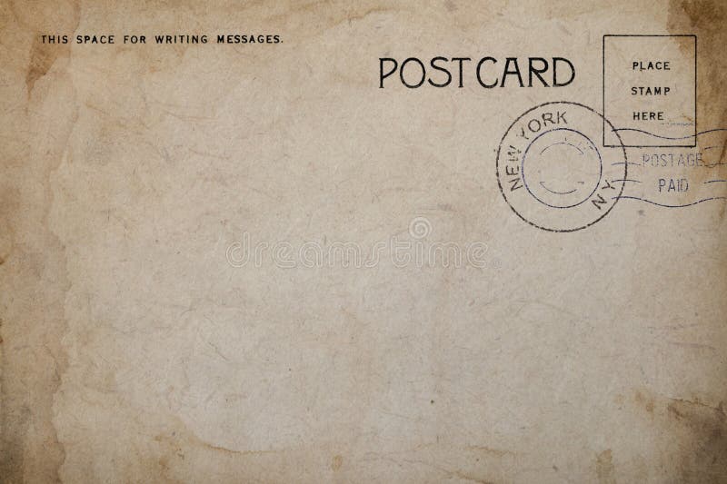 Backside of Postcard with Stain Stock Photo - Image of beige, antique ...