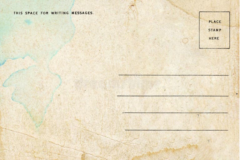 Backside of Postcard with Stain Stock Photo - Image of mold, ragged ...