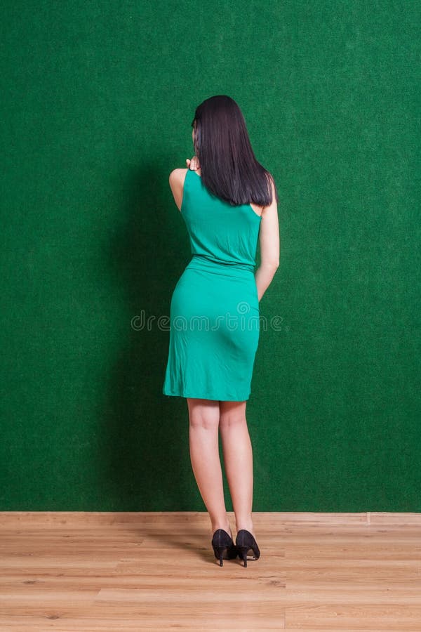 Backside Shot of the Brunette Lady Stock Photo - Image of beautiful ...