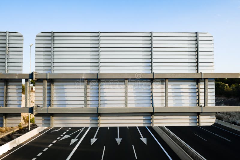 Backside of the Signposts on a Highway, on the Asphalt Forward ...