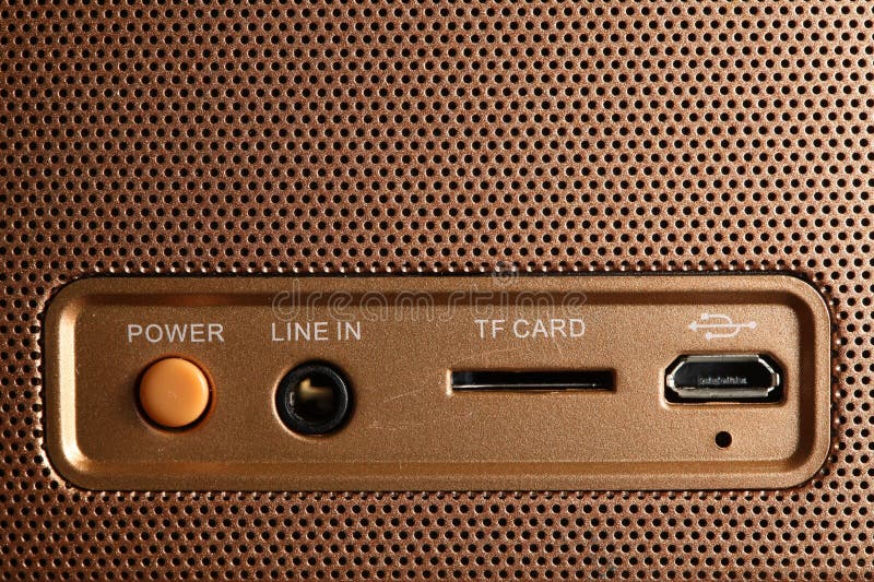 Backside of speaker scene. stock image. Image of electronic - 107856527