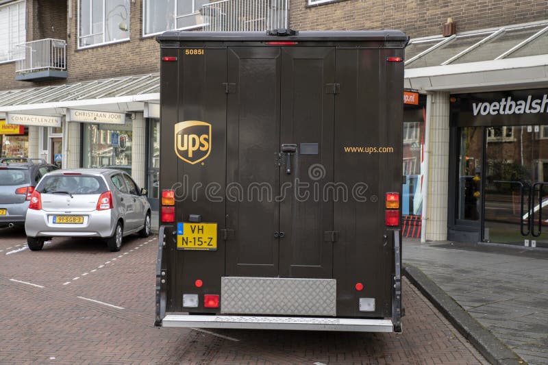 Backside UPS Company Truck at Amsterdam the Netherlands 1-4-2022 ...