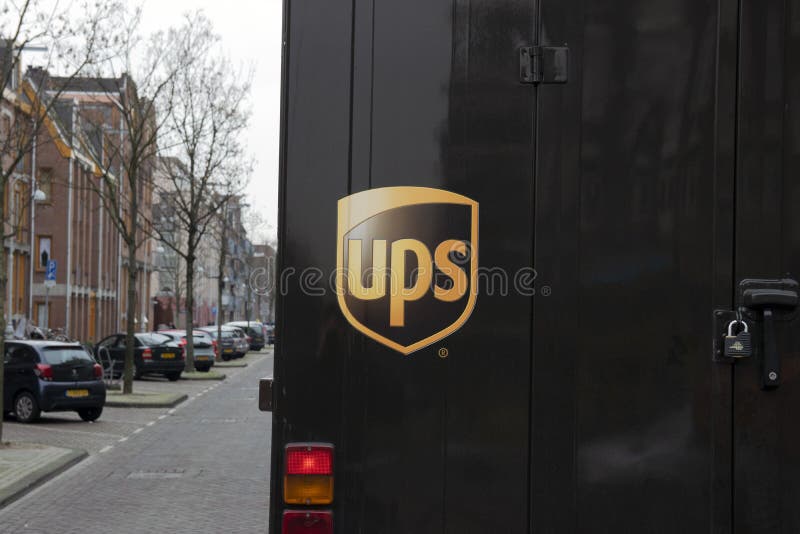 Backside of a UPS Company Van at Amsterdam the Netherlands 2019 ...