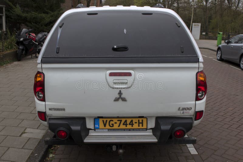 Backside View Mitsubishi L200 Car at Amsterdam the Netherlands 28-3 ...