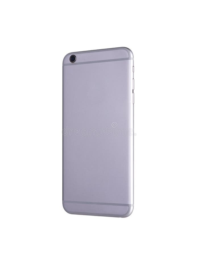 Backside View Modern Smartphone Mockup Stock Photo - Image of ...