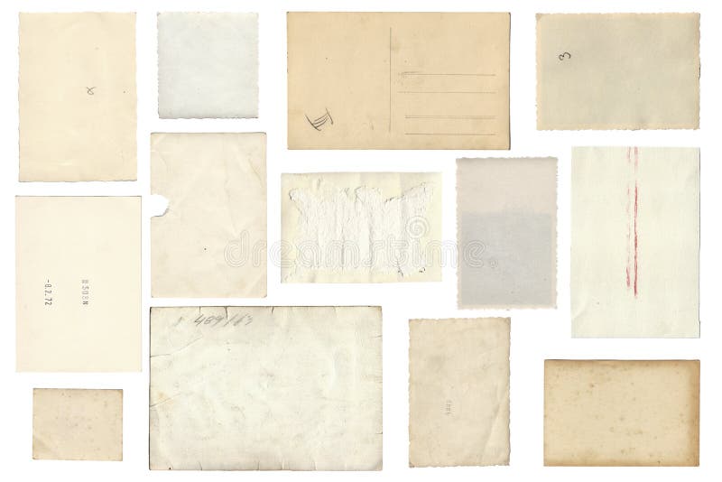 Backside from Vintage Photo Paper Sheets Stock Image - Image of antique ...