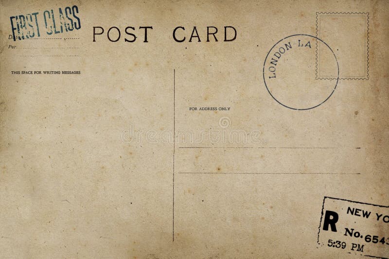 Backside of Vintage Postcard Stock Vector - Illustration of memory ...