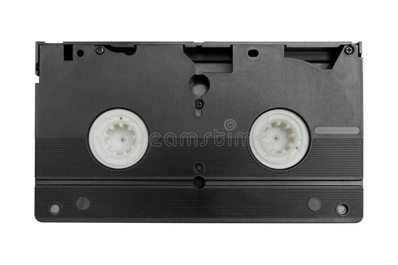 Backside of a Vintage VHS Cassette. a High Resolution Isolated on White ...