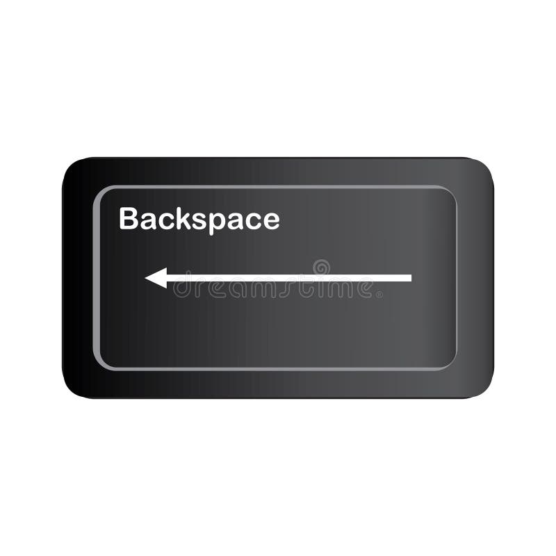 Backspace Button Icon Vector Stock Illustration - Illustration of globe ...