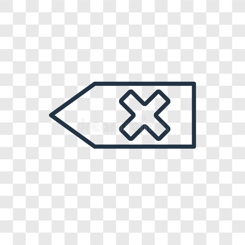 Outline Backspace Vector Icon. Isolated Black Simple Line Element ...