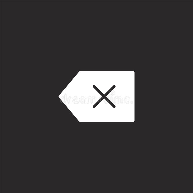 Backspace Icon in Trendy Design Style. Backspace Icon Isolated on White ...