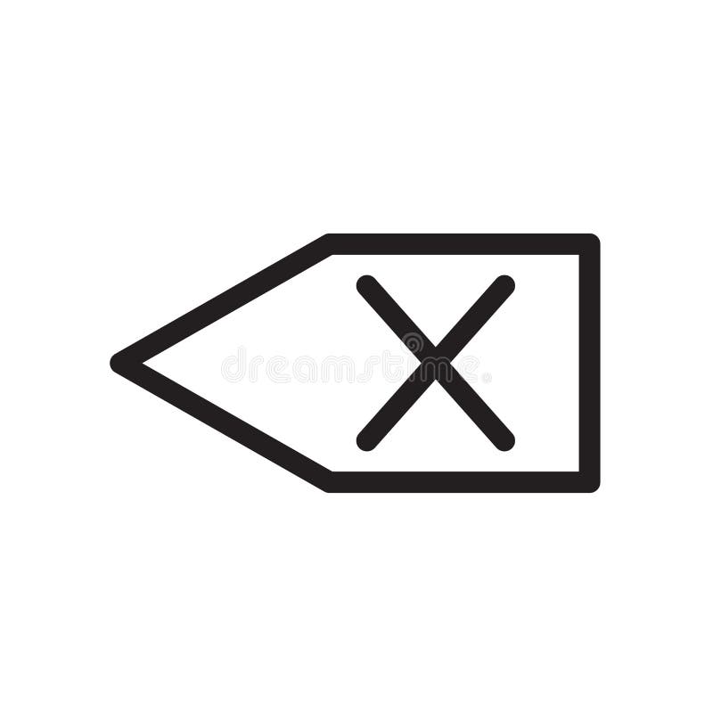 Backspace Icon in Trendy Design Style. Backspace Icon Isolated on White ...