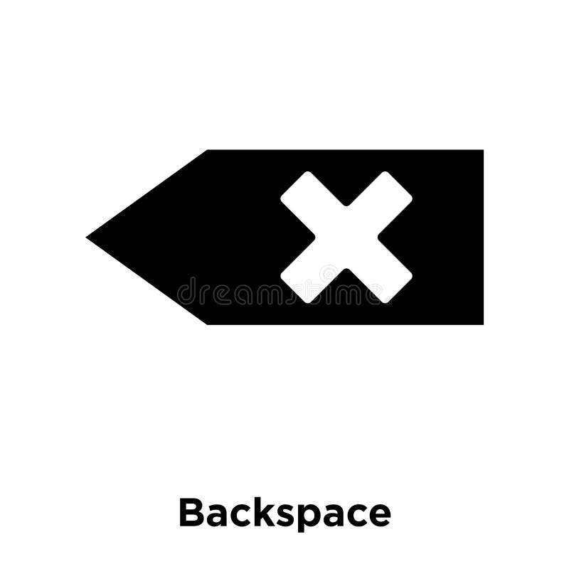Backspace Icon Vector Isolated on White Background, Logo Concept Stock ...