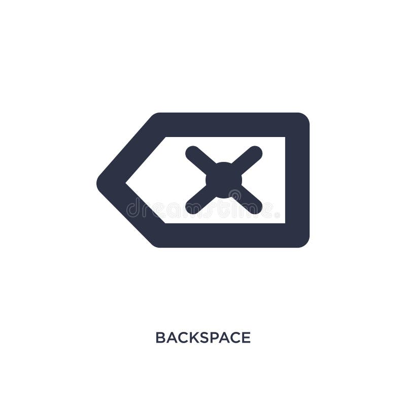 Backspace Icon on White Background. Simple Element Illustration from ...