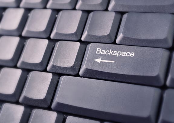 Backspace Key Computer Keyboard Stock Photo - Image of computer, black ...