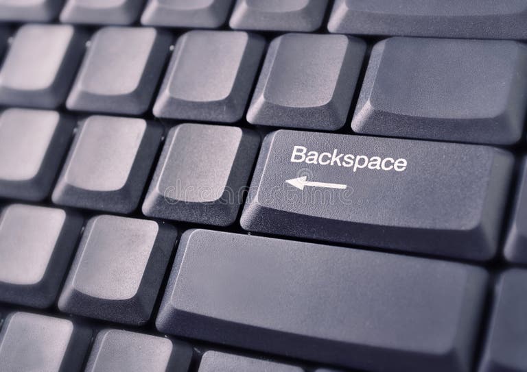 Backspace Key Computer Keyboard Stock Photo - Image of computer, black ...
