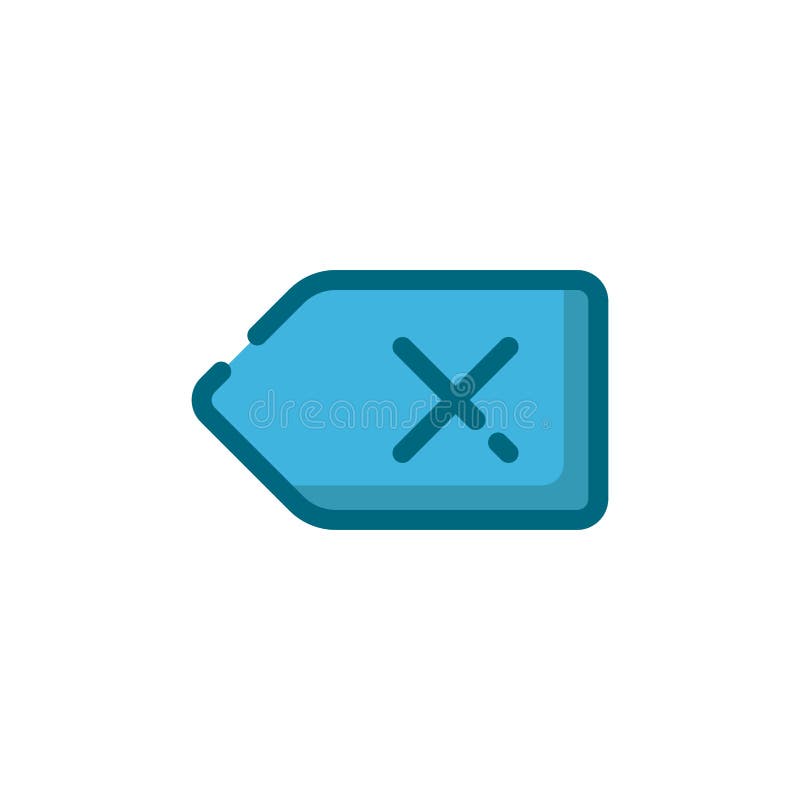 Backspace Key Vector Icon Symbol Keyboard Isolated on White Background ...