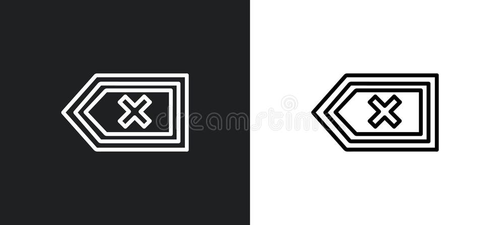 Backspace Outline Icon in White and Black Colors. Backspace Flat Vector Icon from Arrows ...