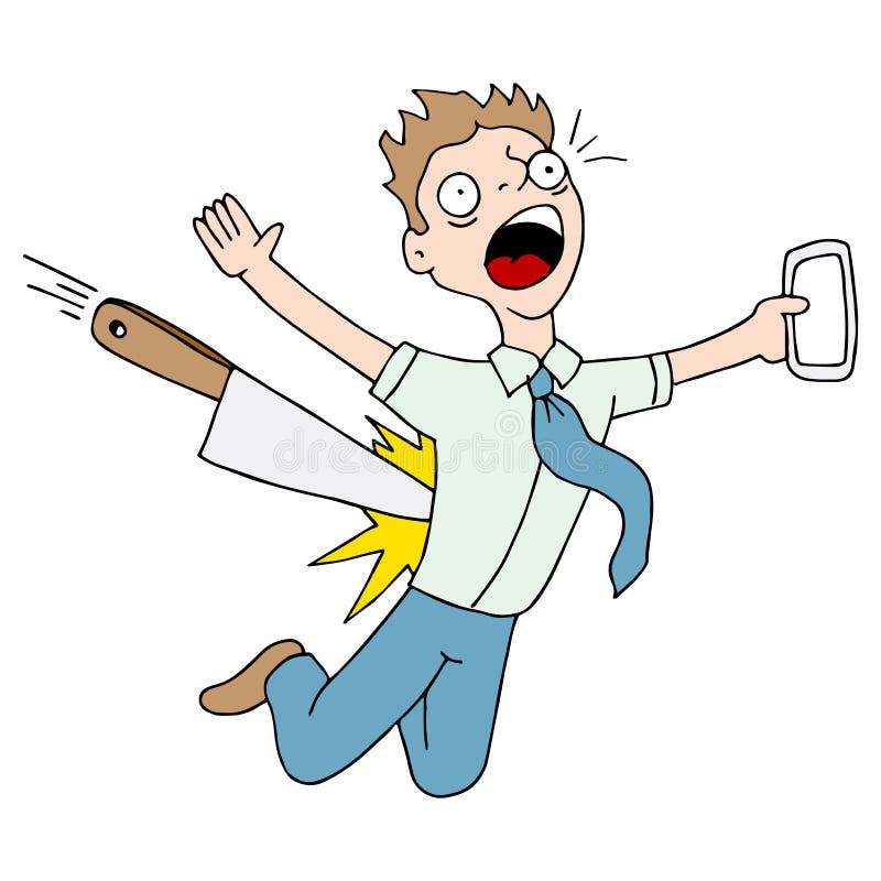 Backstabbed Businessman stock vector. Illustration of stab - 43877800