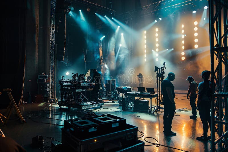 Backstage Concert Preparation Stock Illustration - Illustration of ...