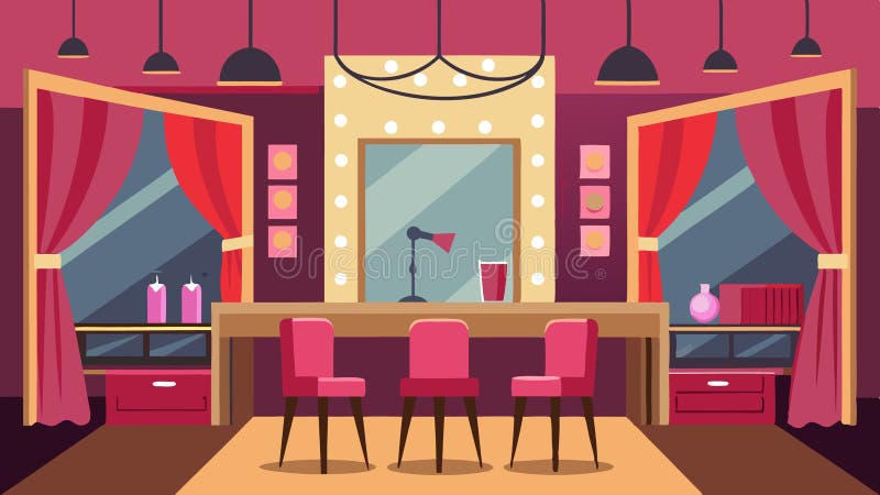 The Backstage Dressing Rooms Were Equipped with Vanity Mirrors and ...