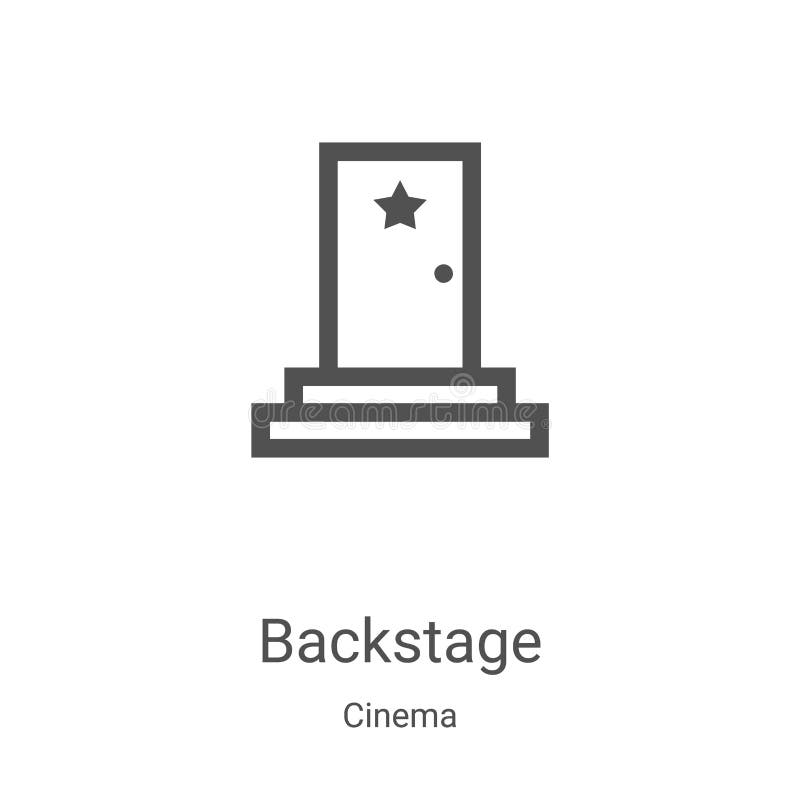 Backstage Icon Vector from Cinema Collection. Thin Line Backstage ...