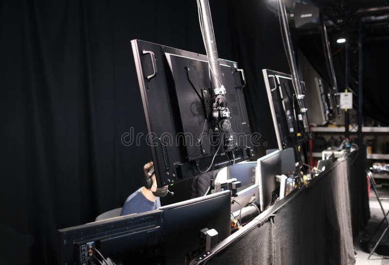 Backstage at a Television Production Stock Image - Image of stage, show ...