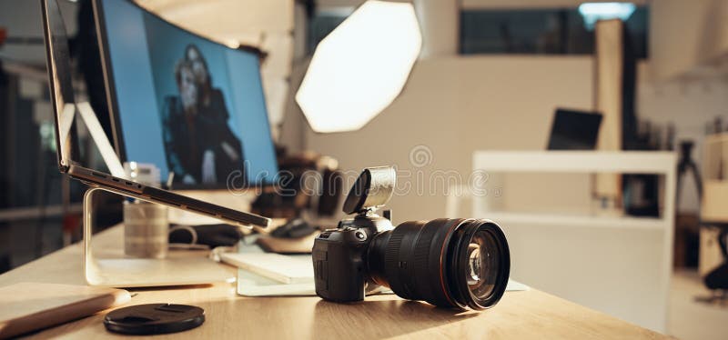 Backstage, Tools or Camera Equipment in Studio for Creative Photoshoot ...