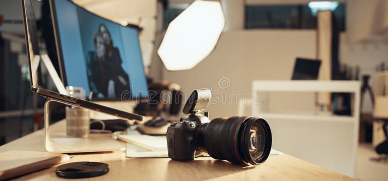 Backstage, Tools or Camera Equipment in Studio for Creative Photoshoot ...