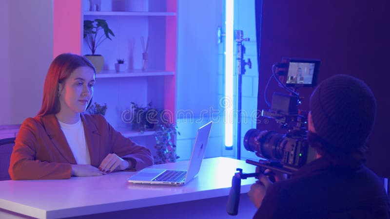 Backstage Video Production Recording. a Videographer Uses a ... Backstage Video Production Recording. a Videographer Uses a ...