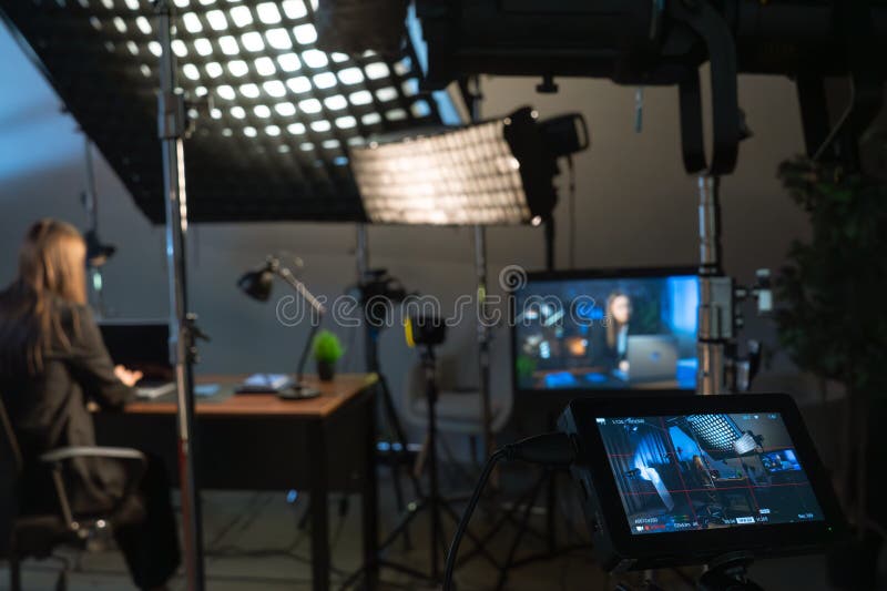 Professional Video Production Studio Setup with Lighting Stock Photo ...