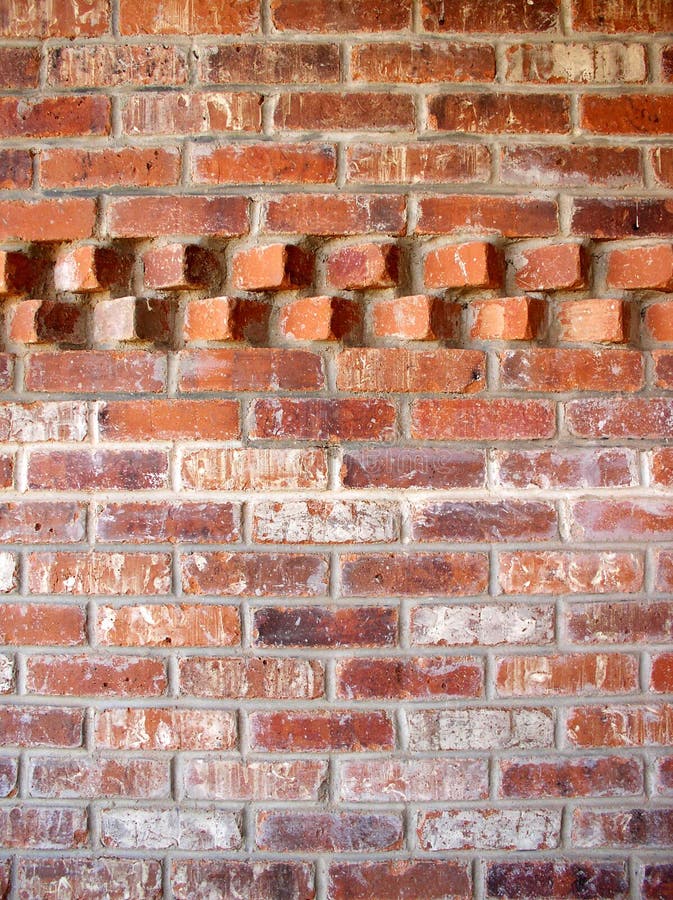 Backsteinmauer Mit Akzentmuster Stockbild - Bild von maurerarbeit ...