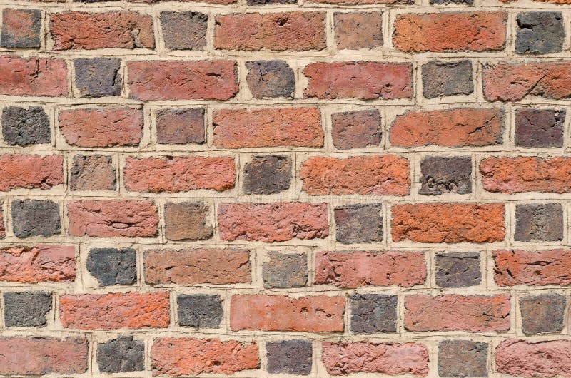 Backsteinmauerhintergrund Mit Roten Backsteinen Stockfoto - Bild von ...