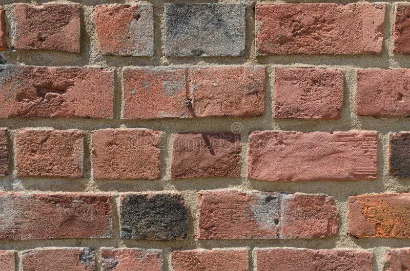 Backsteinmauerhintergrund Mit Roten Backsteinen Stockfoto - Bild von ...