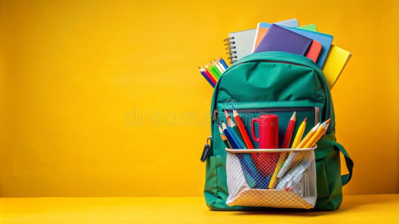 BacktoSchool Essentials a Colorful Organized Backpack Ready for ...