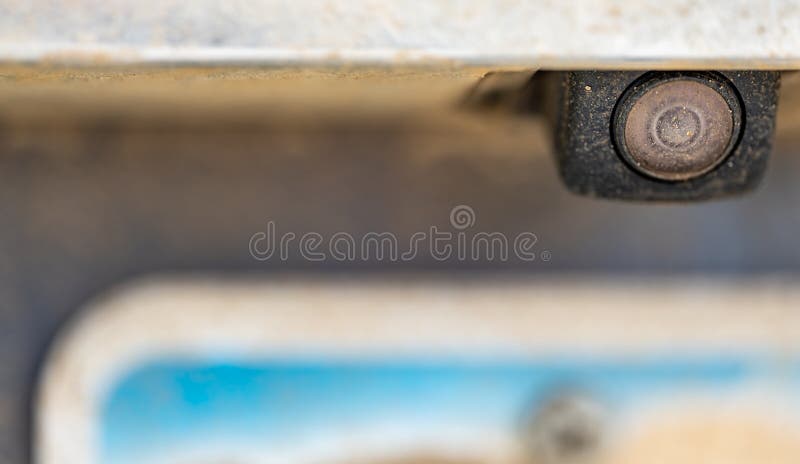 Backup Camera on a Vehicle Obscured with Dirt, Mud, and Dust so that ...