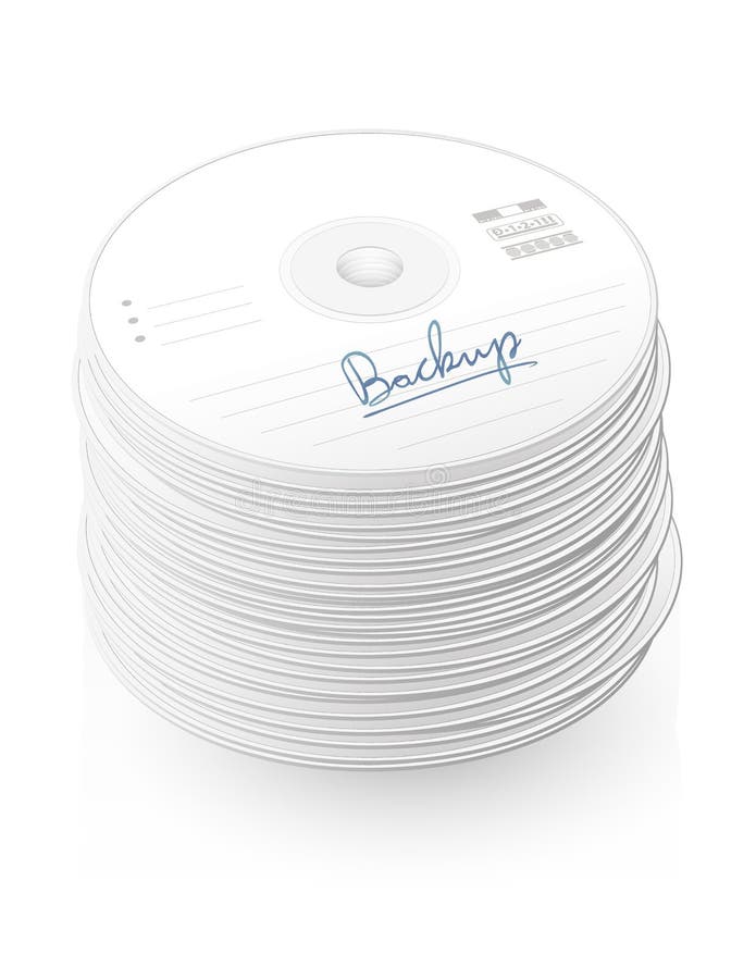 Backup CD Copy Pile of CDs Compact Discs Stock Vector - Illustration of ...